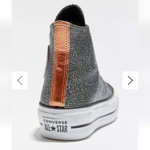 Converse | Shoes | Converse Chuck Taylor All Star Lift Metallic Glitter ...